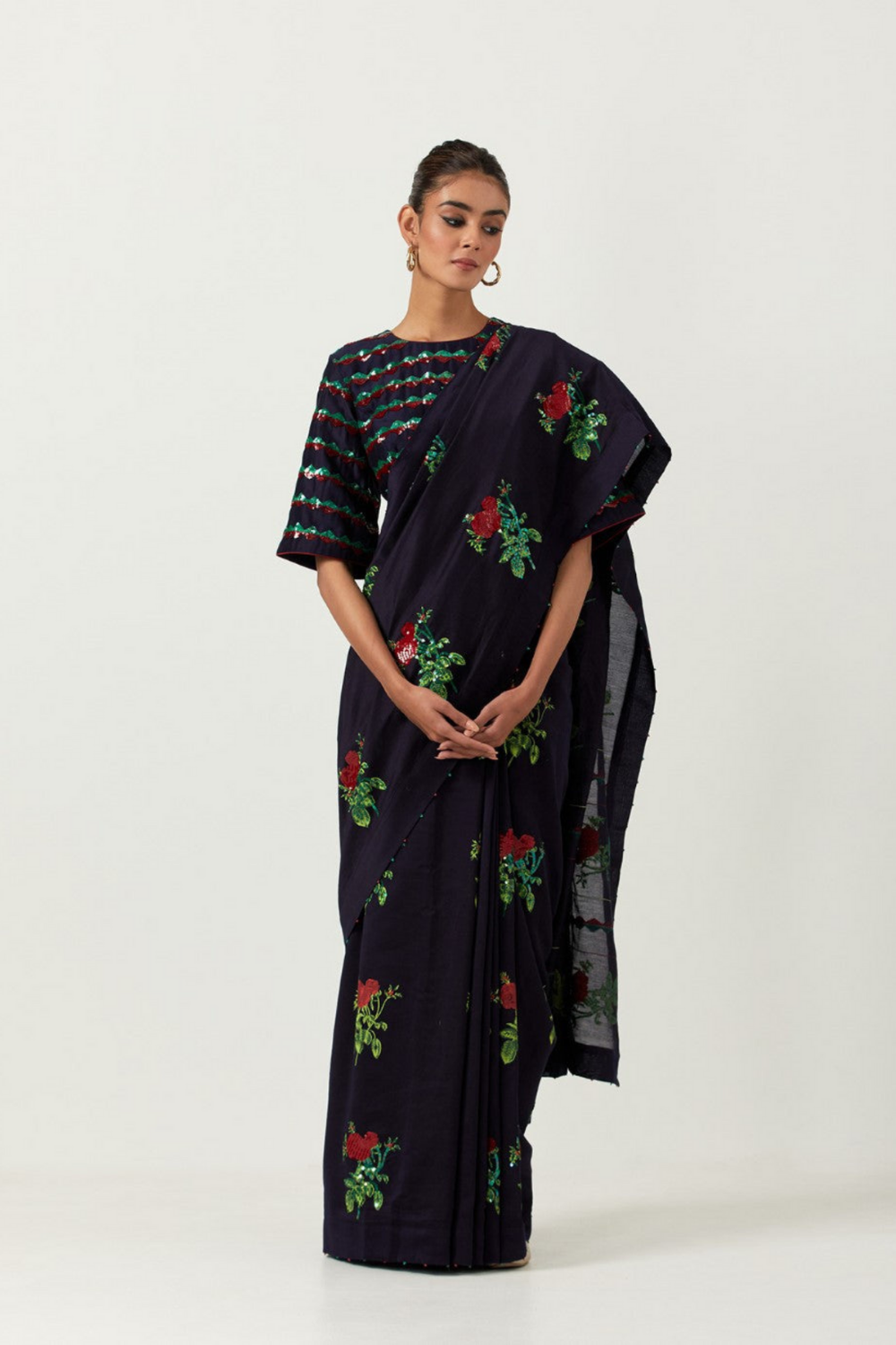 Phool pathi saree dhaari sitara blouse – labelearthen